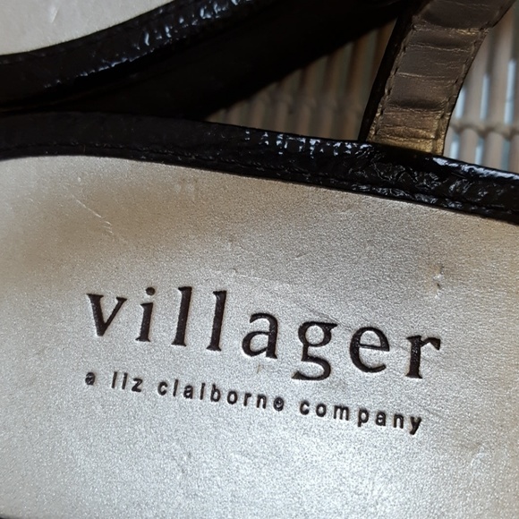 Villager a liz claiborne company | Shoes | Villager Black Sling Back ...
